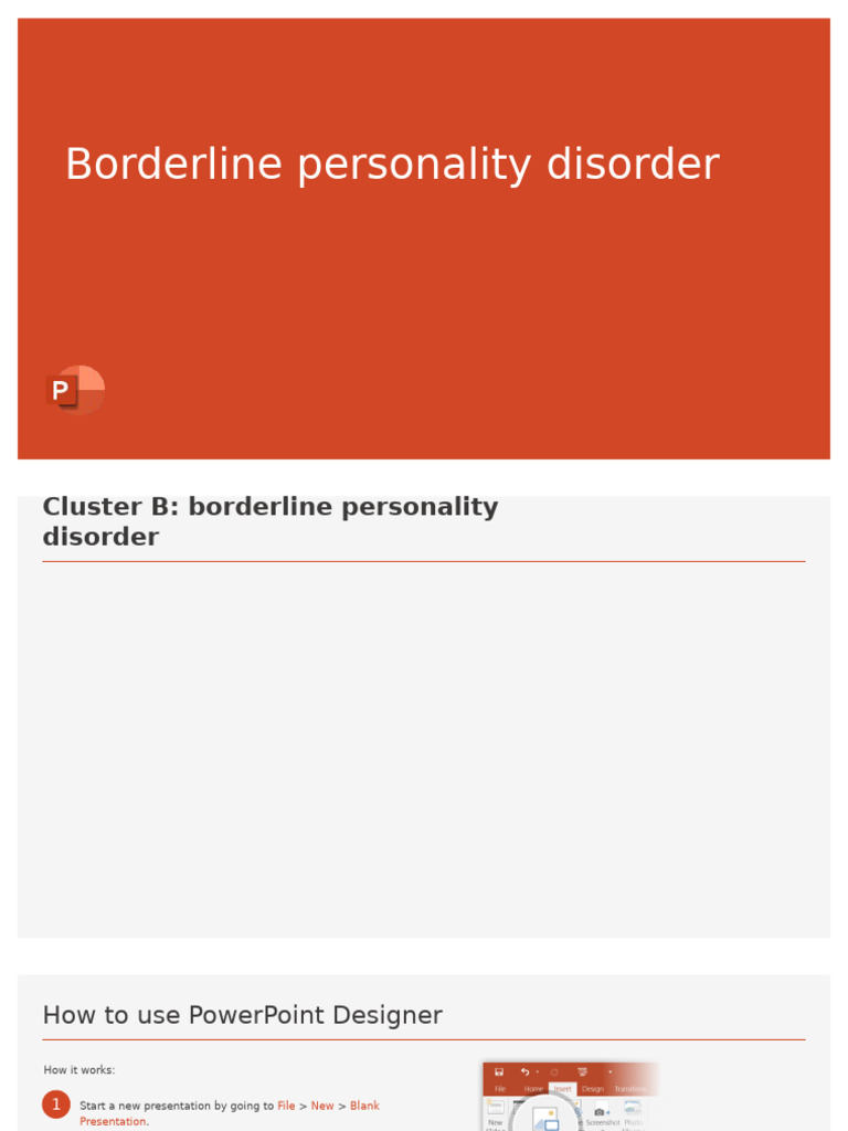Borderline Personality Disorder | PDF | Microsoft Power Point | Computing