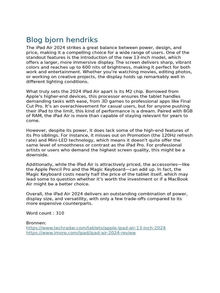 Blog engels ipad air | PDF