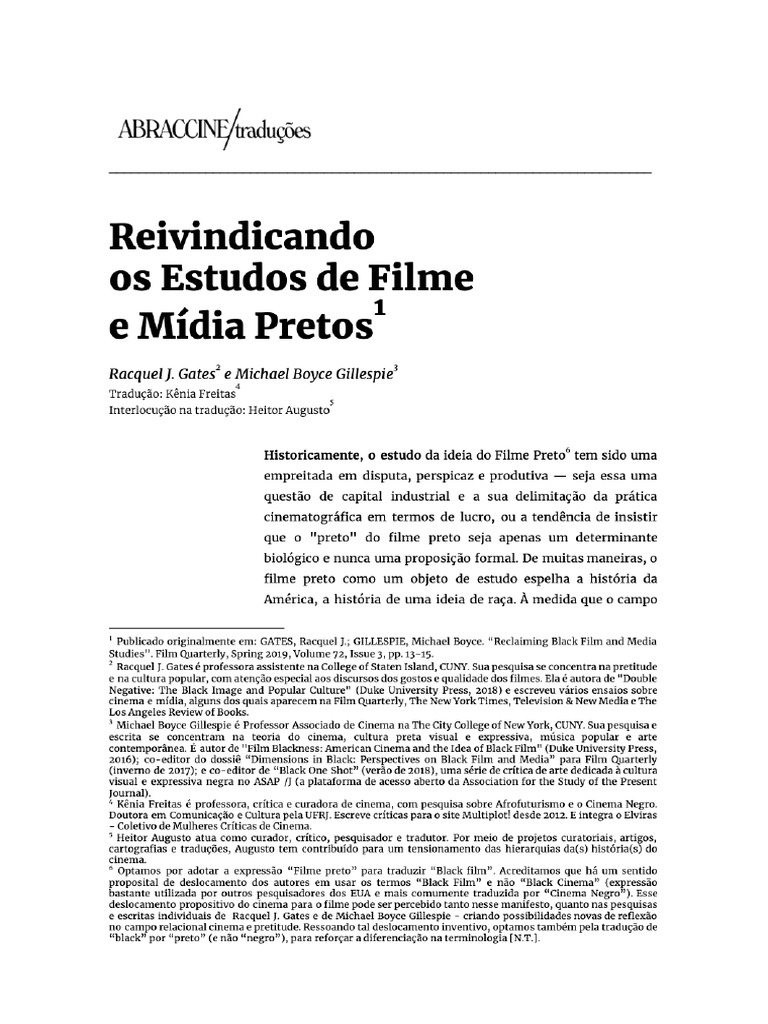 04 Racquel J. Gates and Michael Boyce Gillespie. Reivindicando Os ...