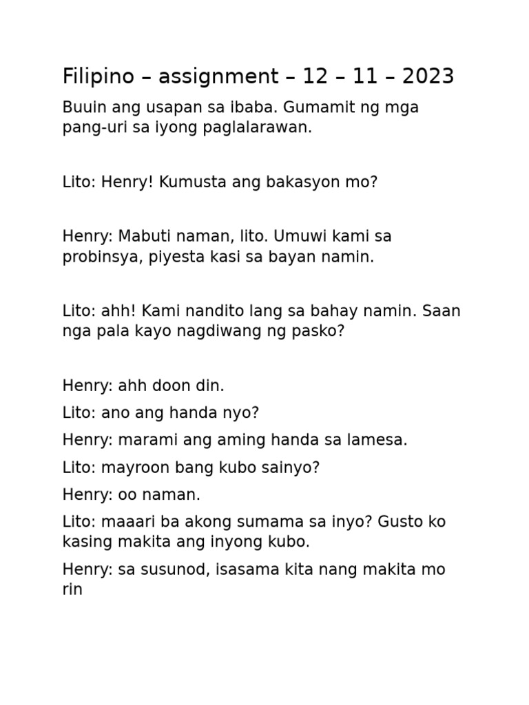 Filipino | PDF