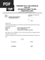 Contoh Proposal Turnamen Bola Volly Lengkap | PDF | Olahraga & Rekreasi