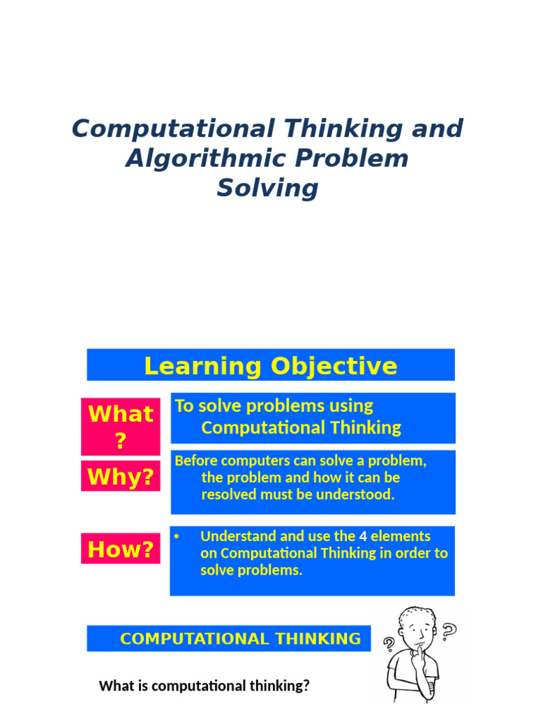 Computational Thinking And Algorithmic Problem Solving Pdf Algorithms Thought