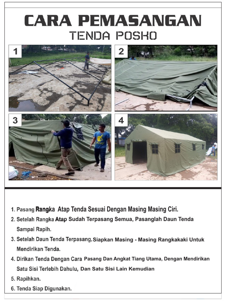 Pemasangan Rangka Atap Tenda | PDF