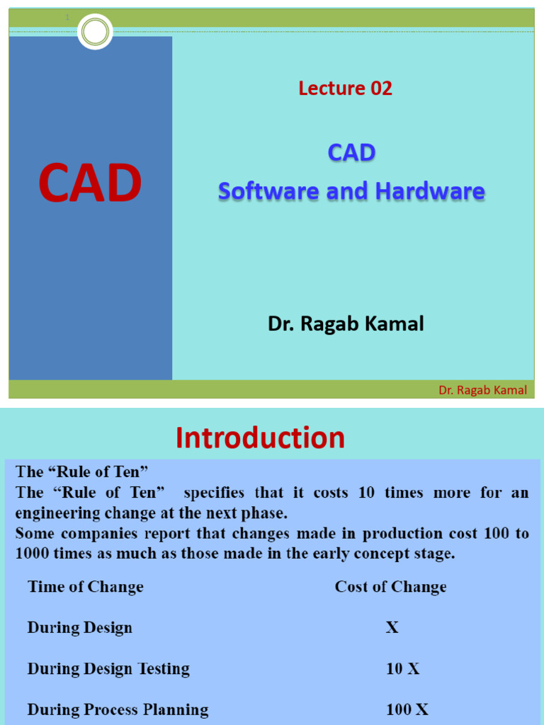 Lec 2 CAD Software and Hardware | PDF | Computer Aided Design | Pixel