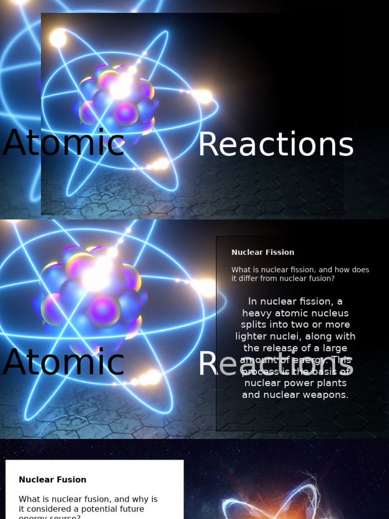 Atomic Reactions | PDF | Nuclear Reaction | Nuclear Fusion