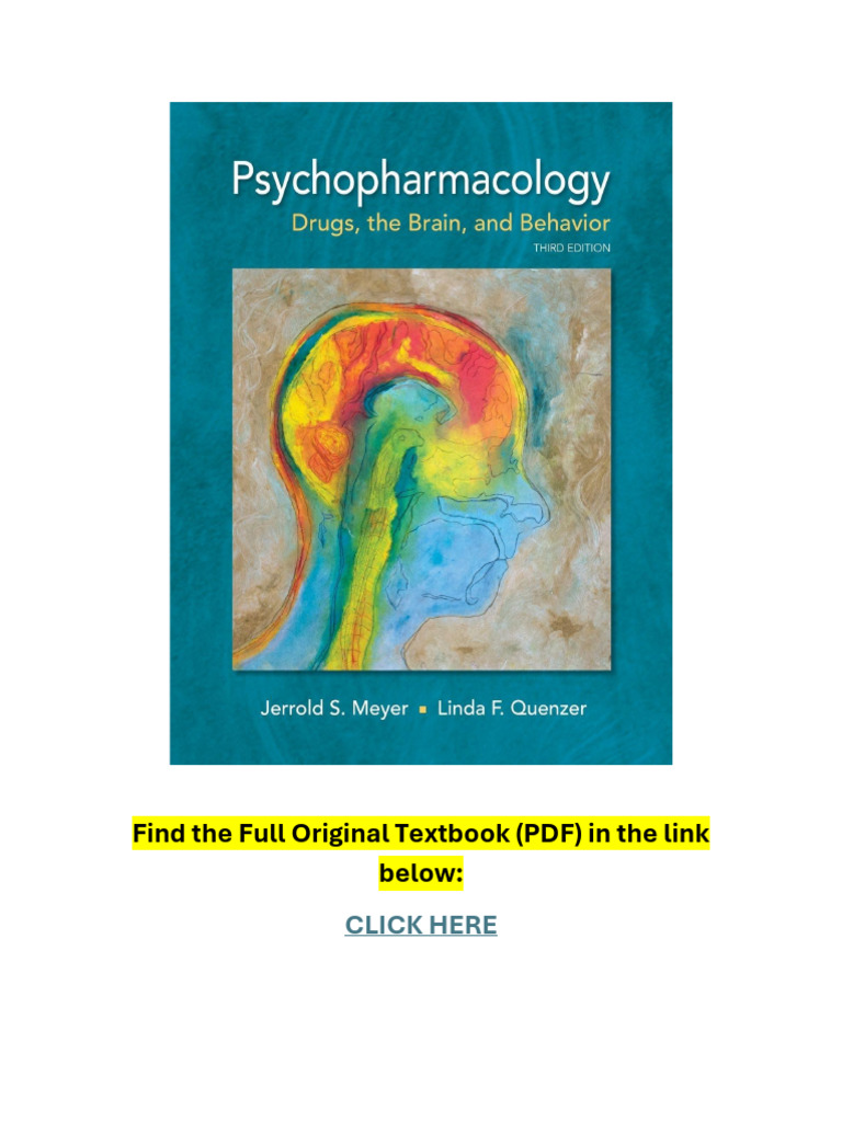 Psychopharmacology: Drugs & Behavior 3rd Ed. | PDF | Antidepressant ...