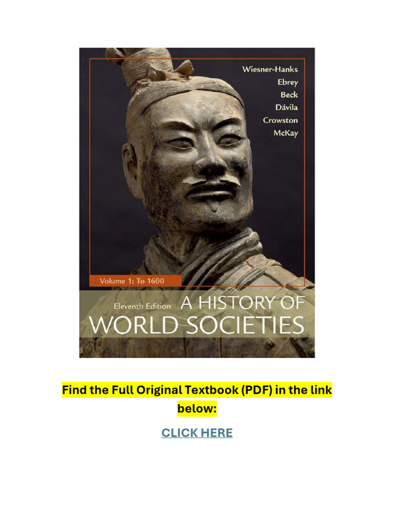 A History of World Societies, Volume 1 To 1600 11th Edition PDF | PDF ...