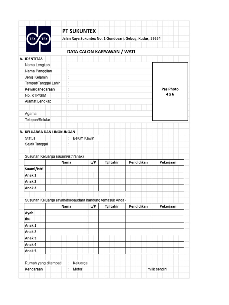 Formulir Rekrutmen-16 | PDF