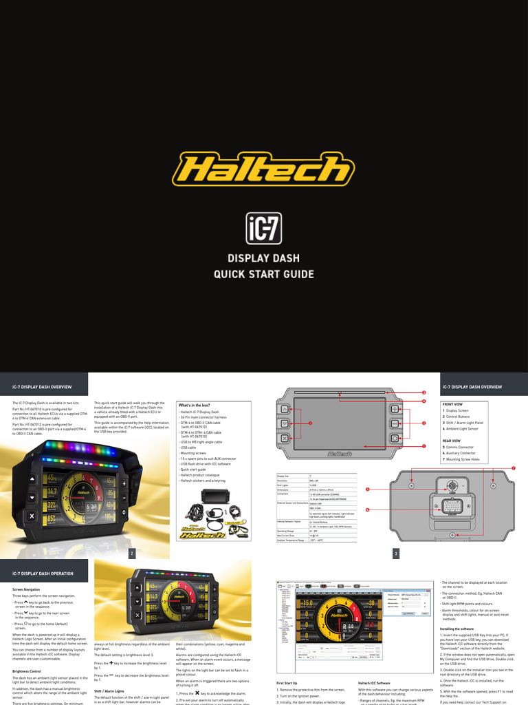 Hal Ic7 Qsg Rev12 Web | PDF | Electrical Connector | Manufactured Goods