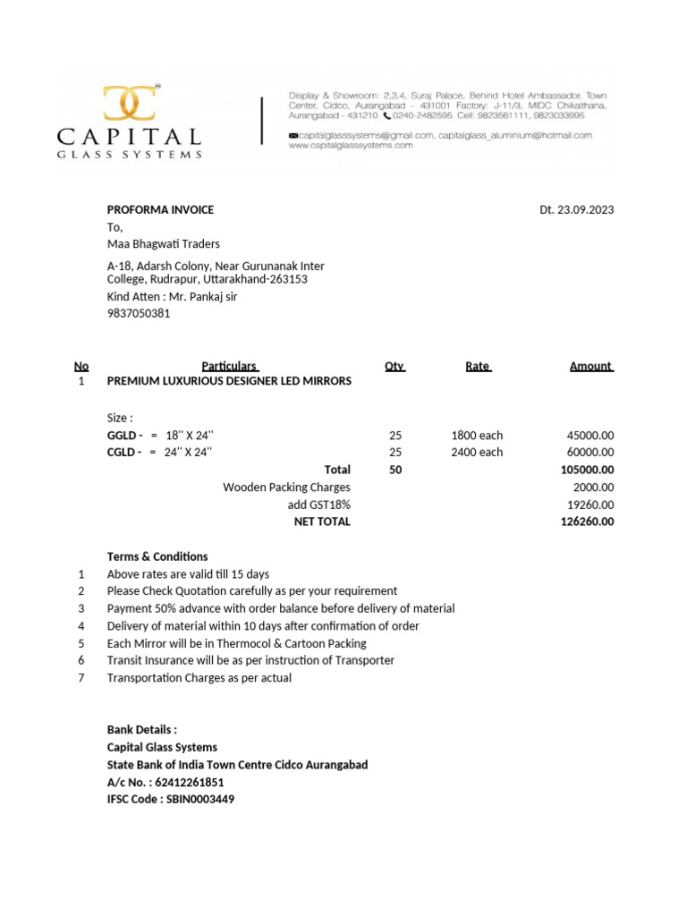 Maa Bhagwati Traders 23.09.2023 | PDF | Financial Services