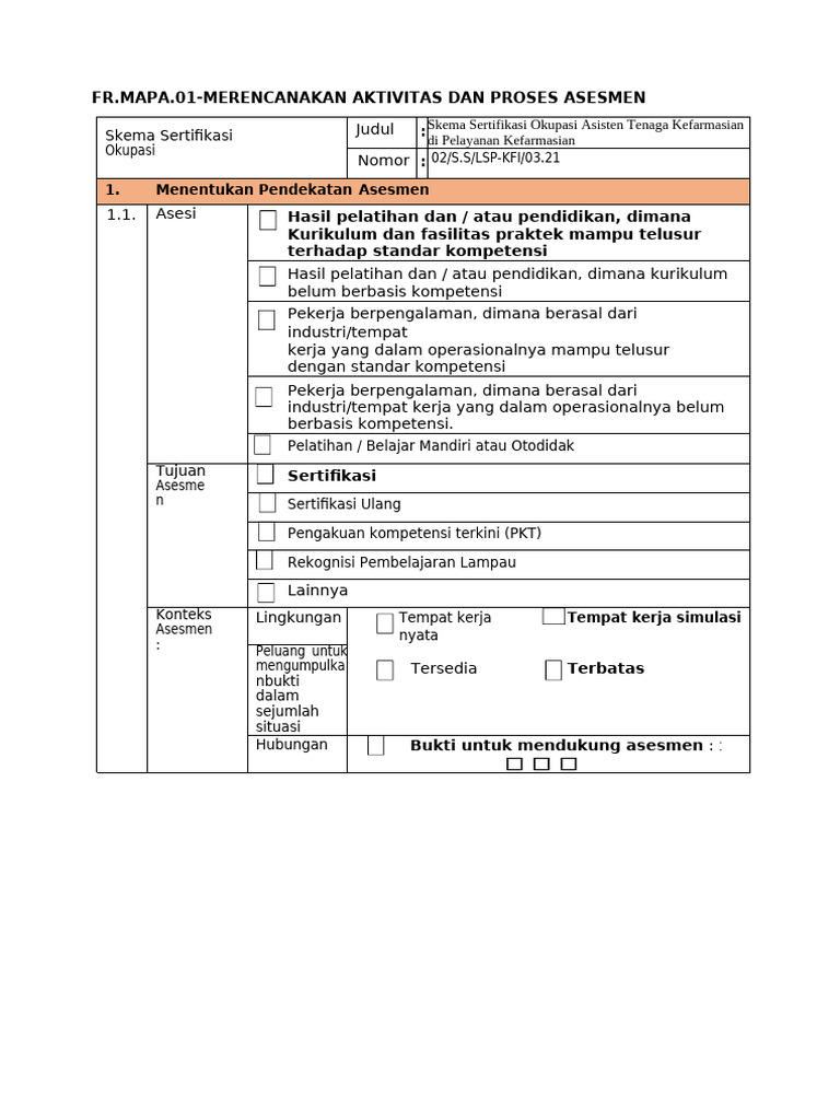 Form-Mapa Bahan Ajar | PDF