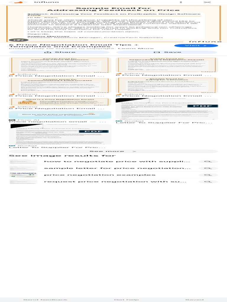 Price Negotiation Email To Supplier - Google Search | PDF