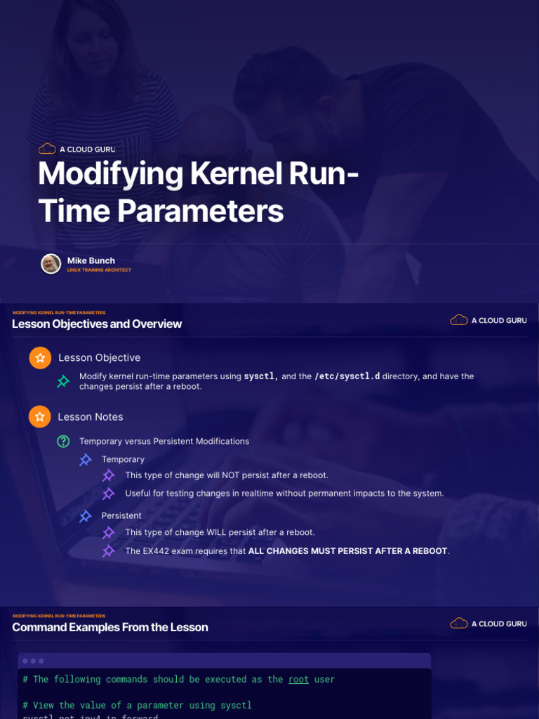 002 Modifying Kernel Run-Time Parameters Study Guide | PDF | Home & Garden | Technology ...