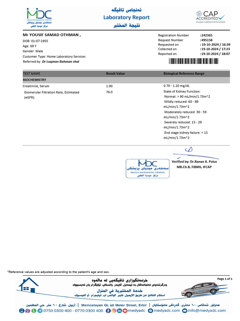 MR Yousif Samad Othman, 242365 | PDF | Nephrology | Endocrine System