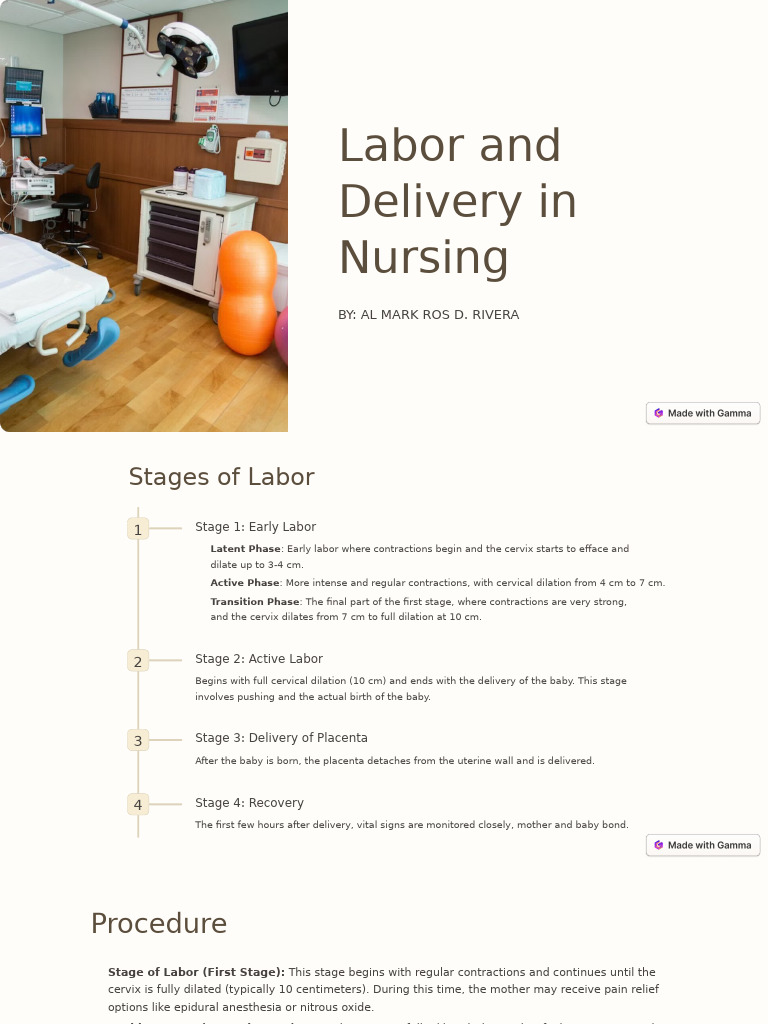 Labor and Delivery Nursing Guide | PDF | Childbirth | Postpartum Period