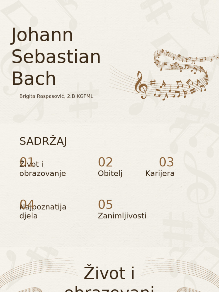 Johann Sebastian Bach Prezentacija | PDF