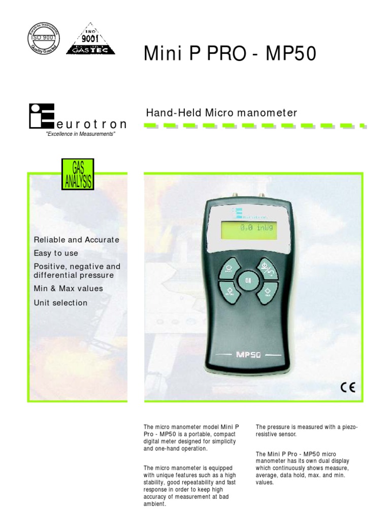Mini P PRO-MP50 | Download Free PDF | Branches Of Thermodynamics ...