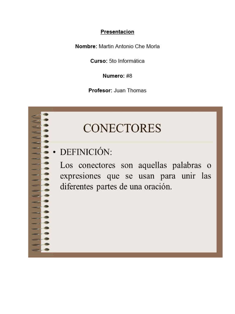 Tipos y Ejemplos de Conectores Textuales | PDF