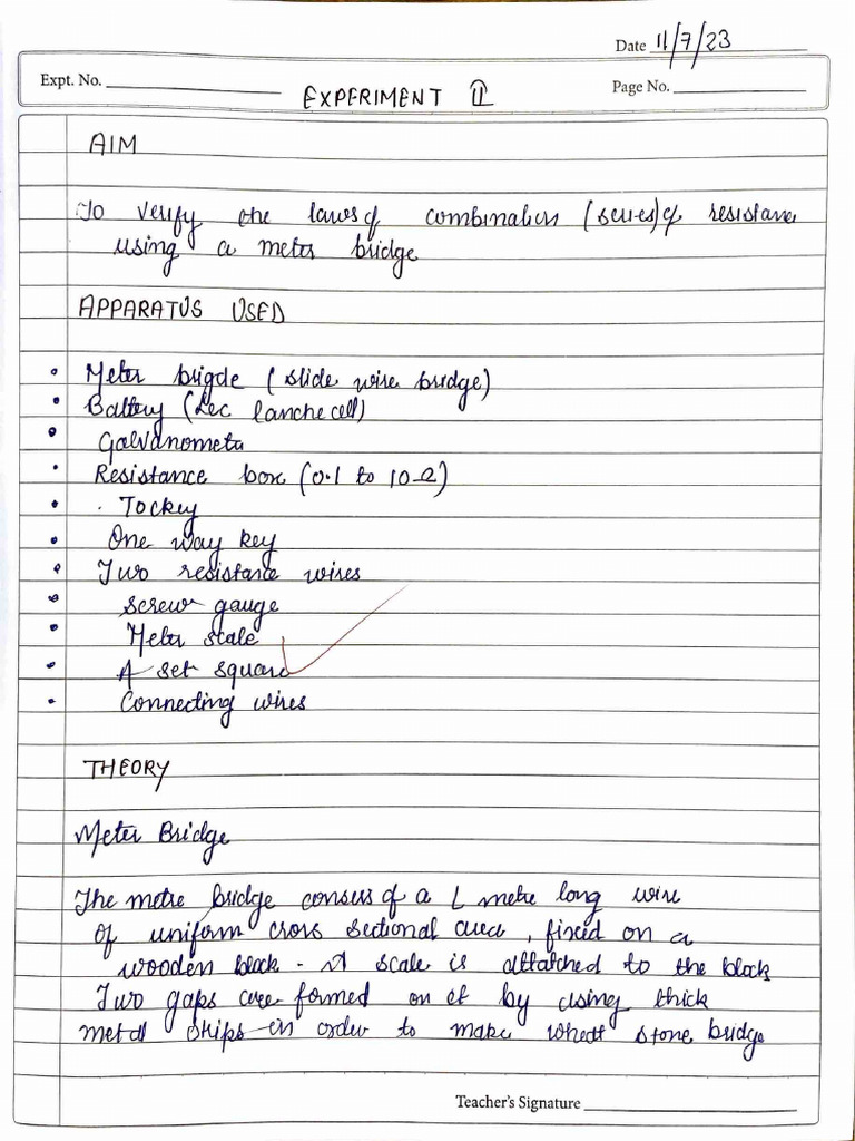 Xpfrimtn: Date Expt. No. - Page No | PDF