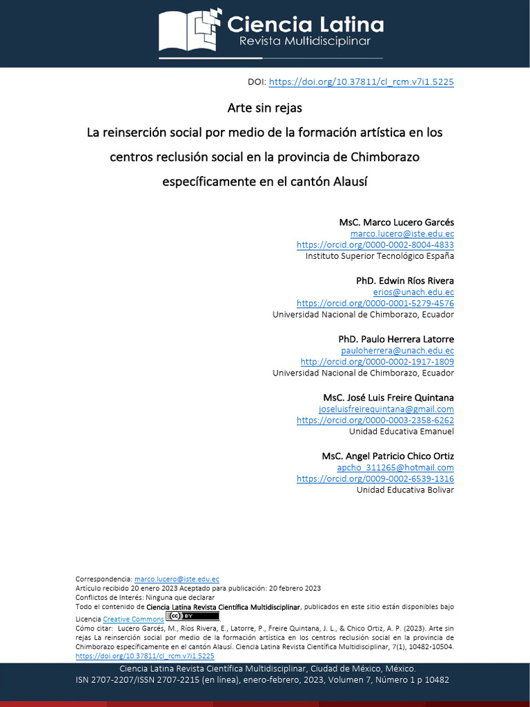 Arte y reinserción social en Alausí | PDF | Prisión | Sociedad
