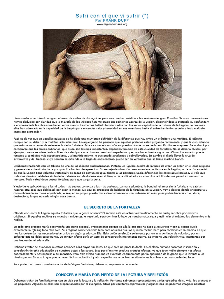 Sufrí Con El Que VI Sufrir - Frank Duff | PDF | María, madre de Jesús