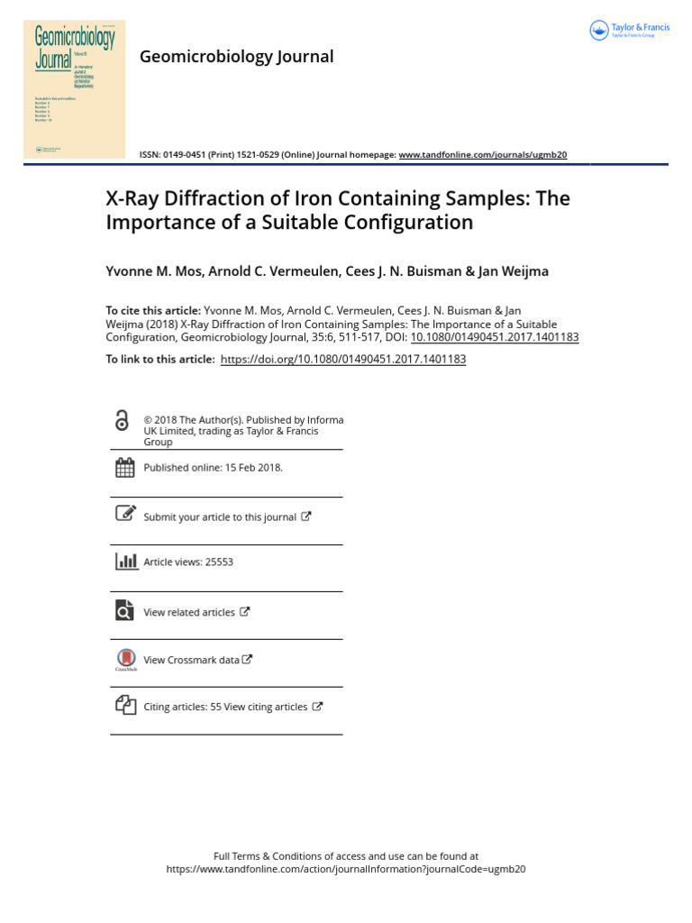 X-Ray Diffraction Configurations for Iron | PDF | Electromagnetic ...