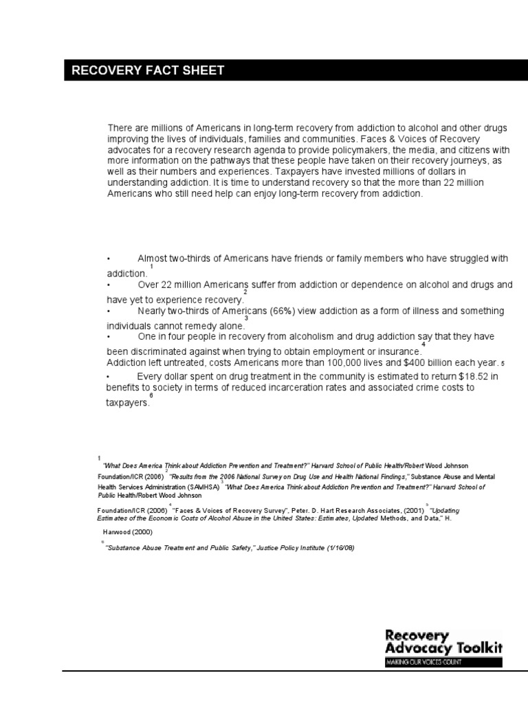 Recovery Is Everywhere Handout | PDF | Recovery Approach | Substance Abuse