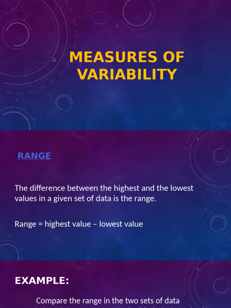 Measures of Variability | PDF | Standard Deviation | Mean