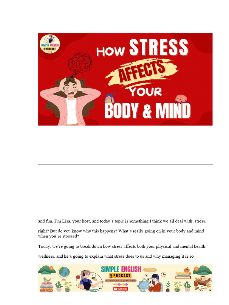Impact of Stress on Body and Mind | PDF | Stress (Biology) | Fight Or ...