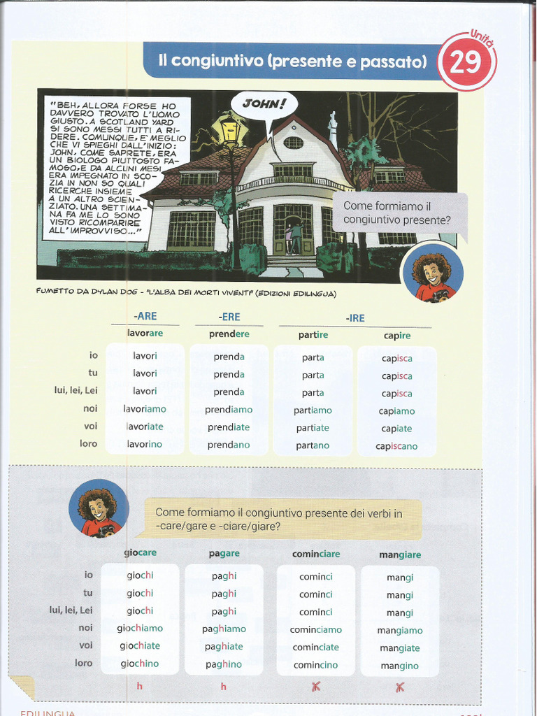 Il Congiuntivo - Presente e Passato - Esercizi e Teoria | PDF