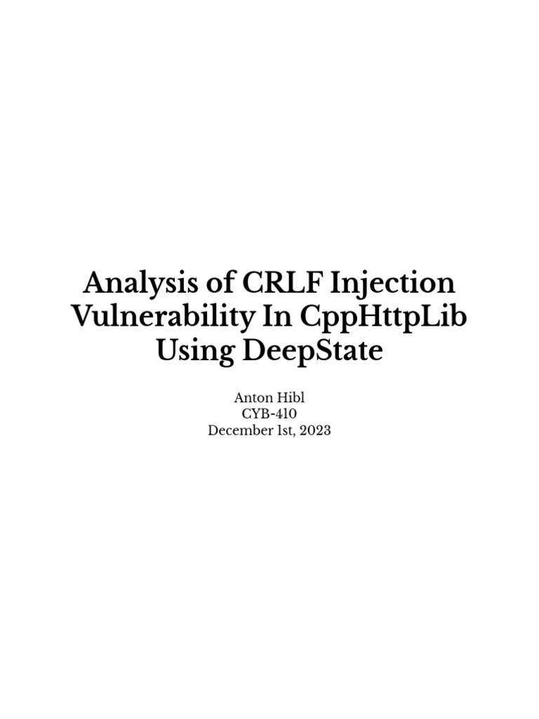 CRLF Injection in CppHttpLib | PDF | Computer Security | Security