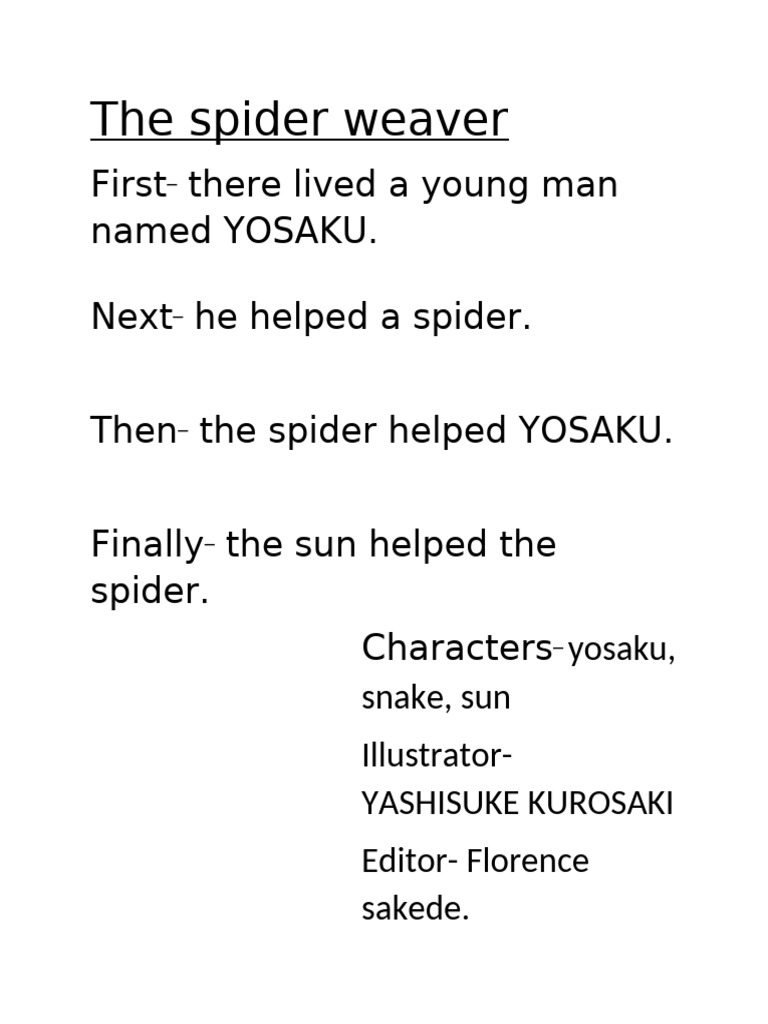 The Spider Weaver | PDF