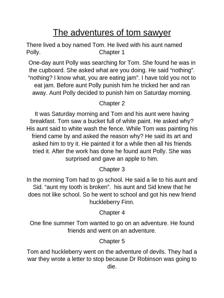 The Adventures of Tom Sawyer | PDF | Huckleberry Finn