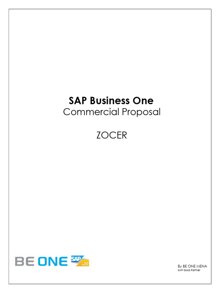 SAP Commercial Proposal For ZOCER 25 Sep 2024 | PDF | Business ...