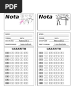 Modelo de Gabarito 60 Questoes | PDF