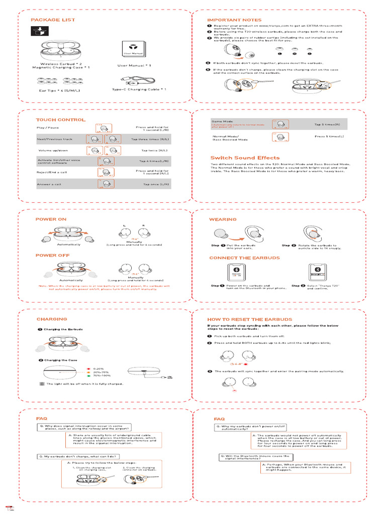 Manual Tranya T20 | PDF