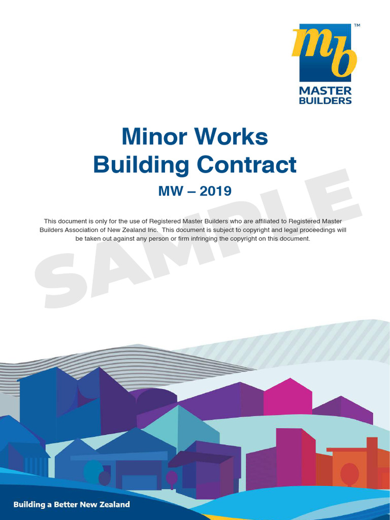 MinorWorksBuildingContract Oct2019 SAMPLE | PDF | Value Added Tax ...