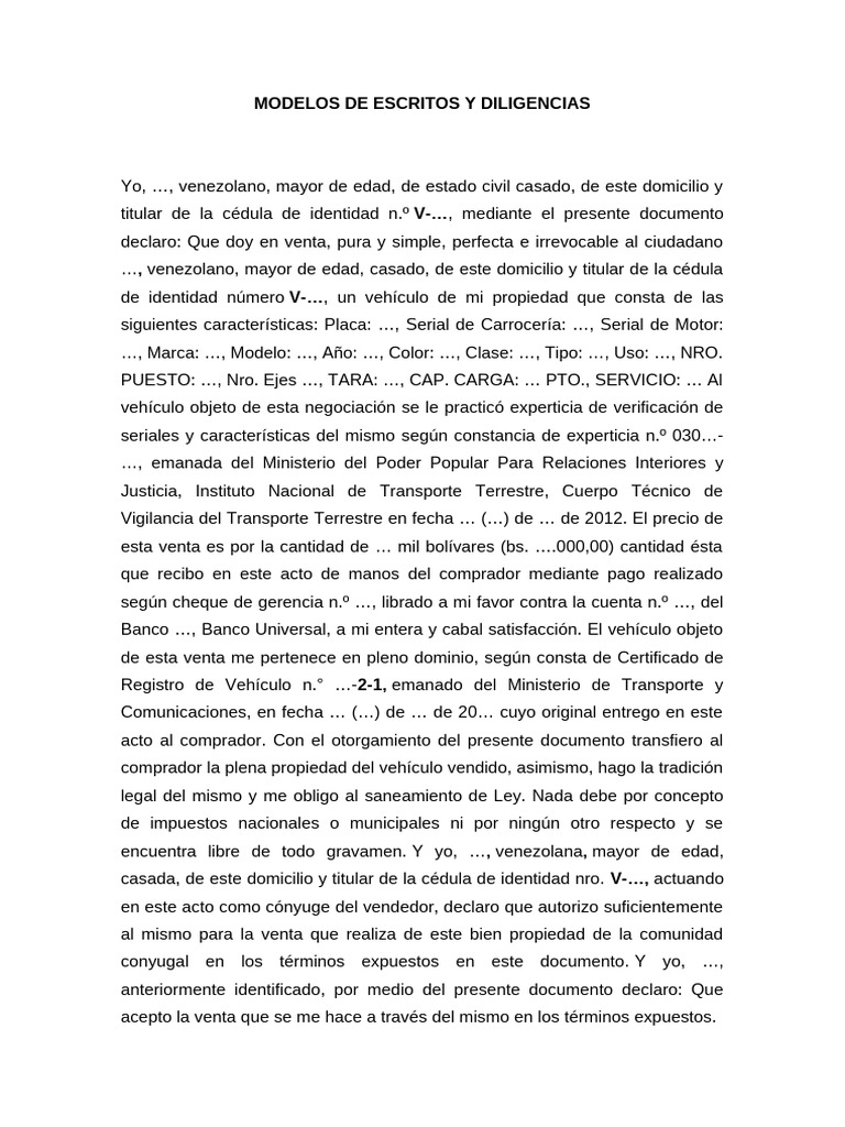 MODELOS DE ESCRITO ANTE NOTARIA 2222 | PDF
