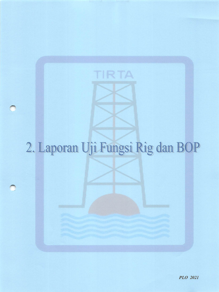 Laporan Uji Fungsi RIG Dan BOP | PDF