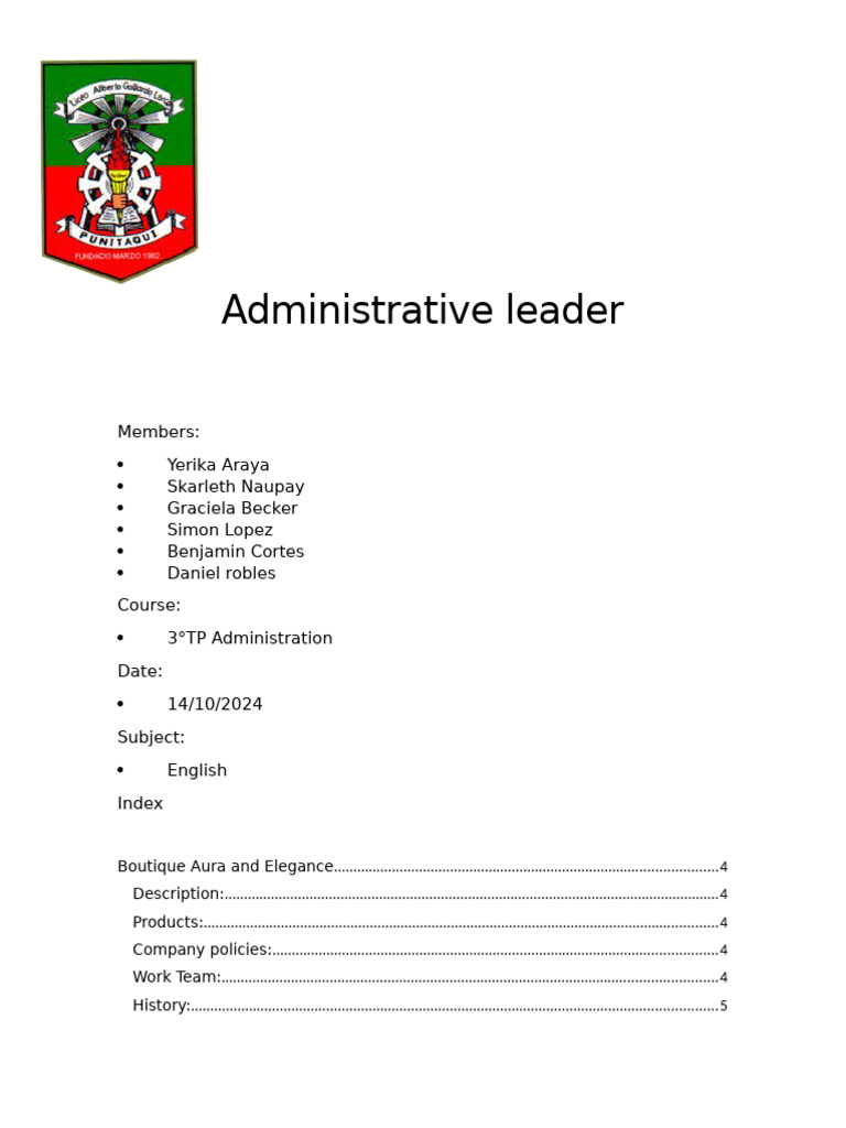 Administrative Leader | PDF | Economies | Business