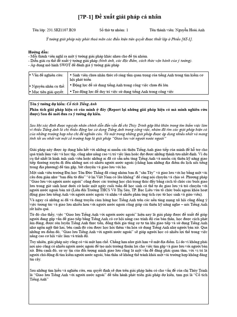 7P 1 Hoài Anh | PDF