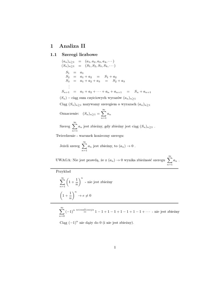 Szeregi Liczbowe 04 10 2024 | PDF