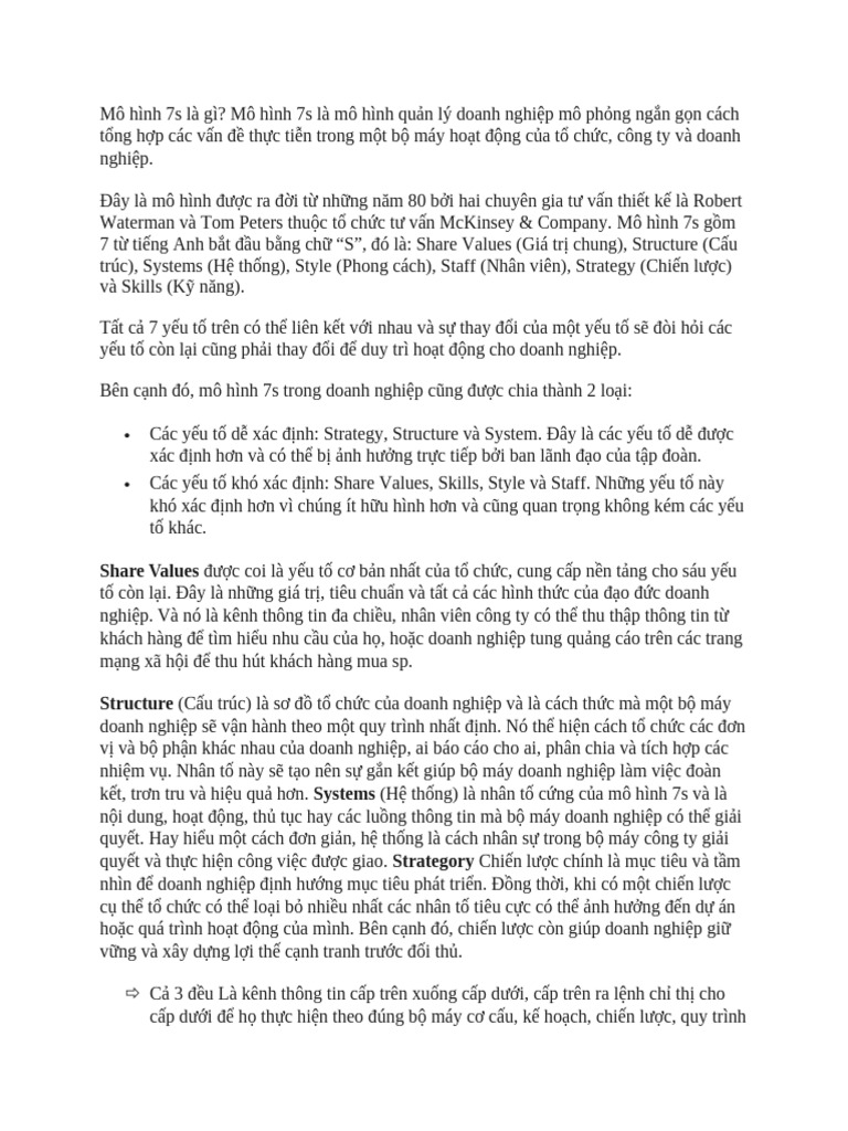 Mô Hình 7s | PDF