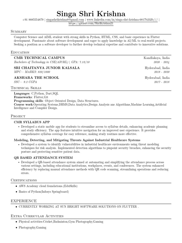 Shri Krishna Resume | PDF | Computer Security | Security