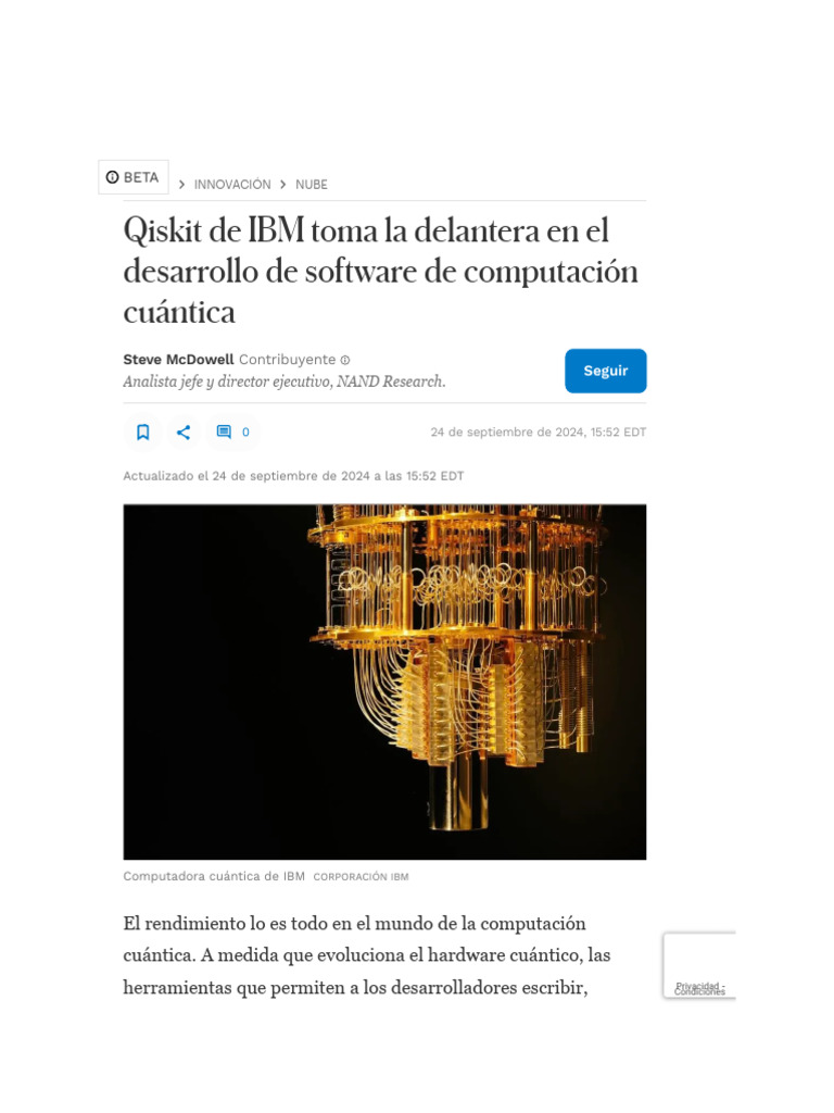 Qiskit de IBM Toma La Delantera en El Desarrollo de Software de ...