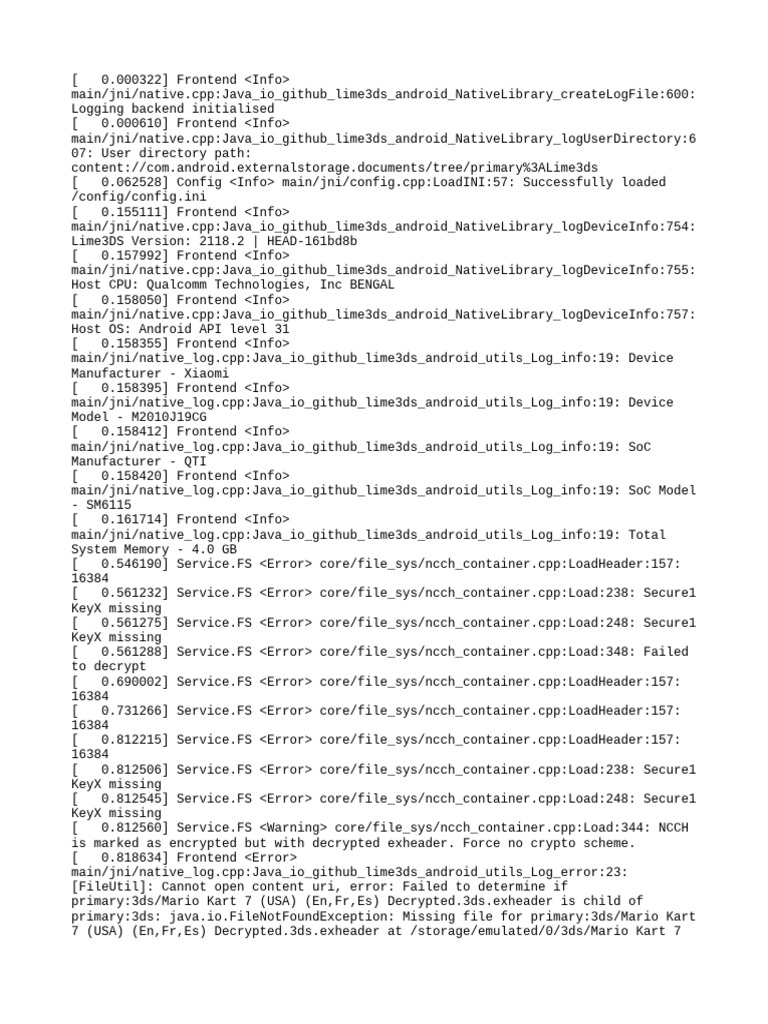 Lime3ds Log | PDF | Encryption | Computer Science