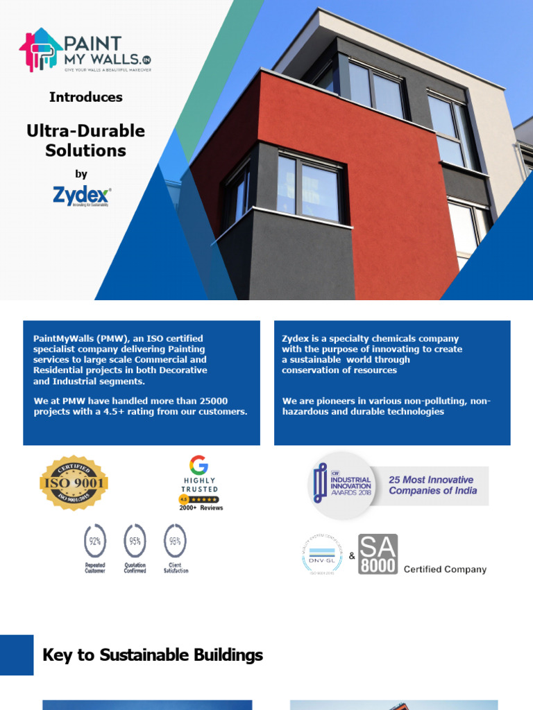 Introduction Zydex Paints | PDF | Paint | Materials