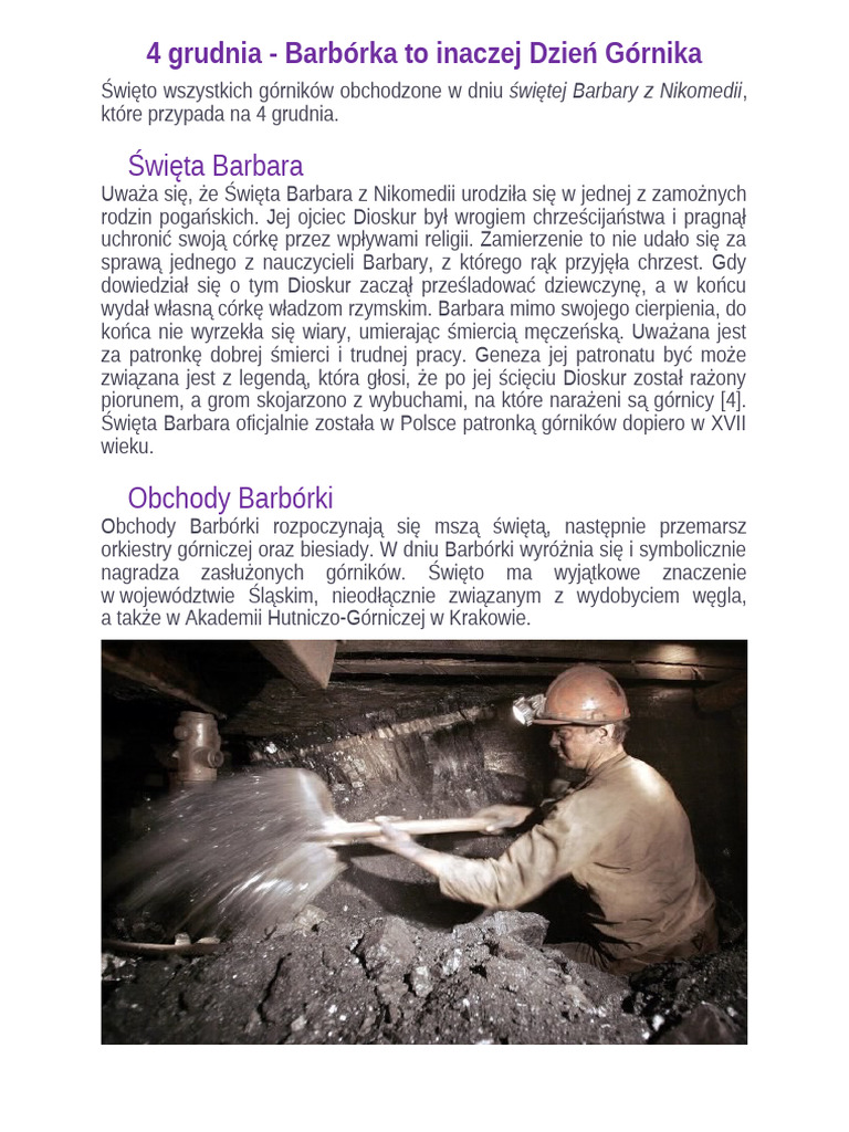 Barbórka | PDF