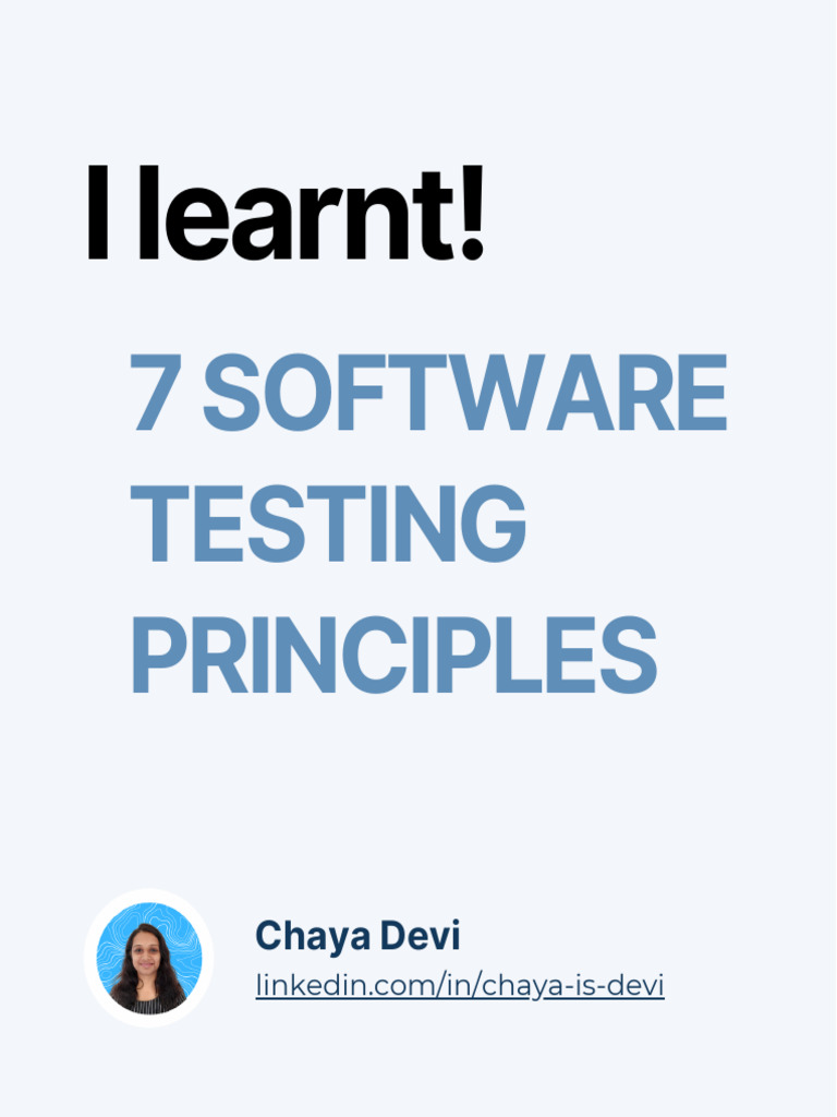 7 Principios Del Testing | PDF