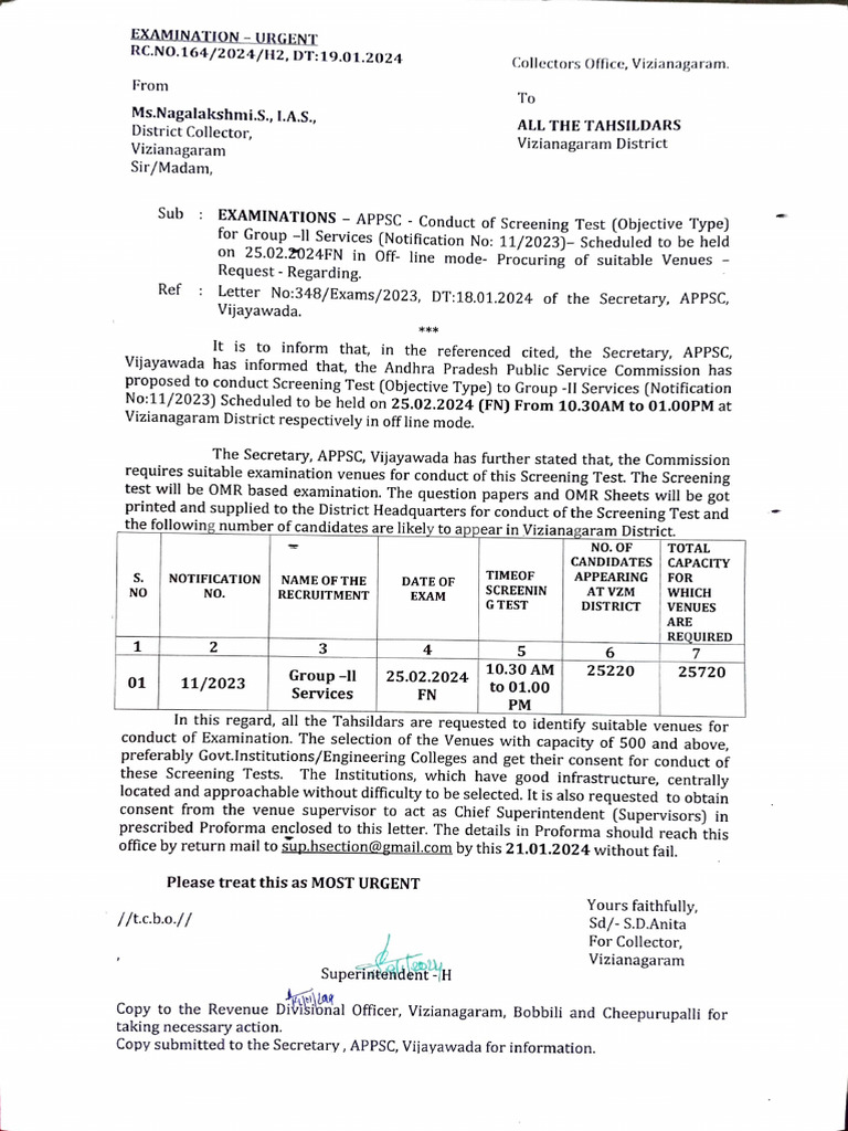 APPSC Group-II Screening Test Notice | PDF